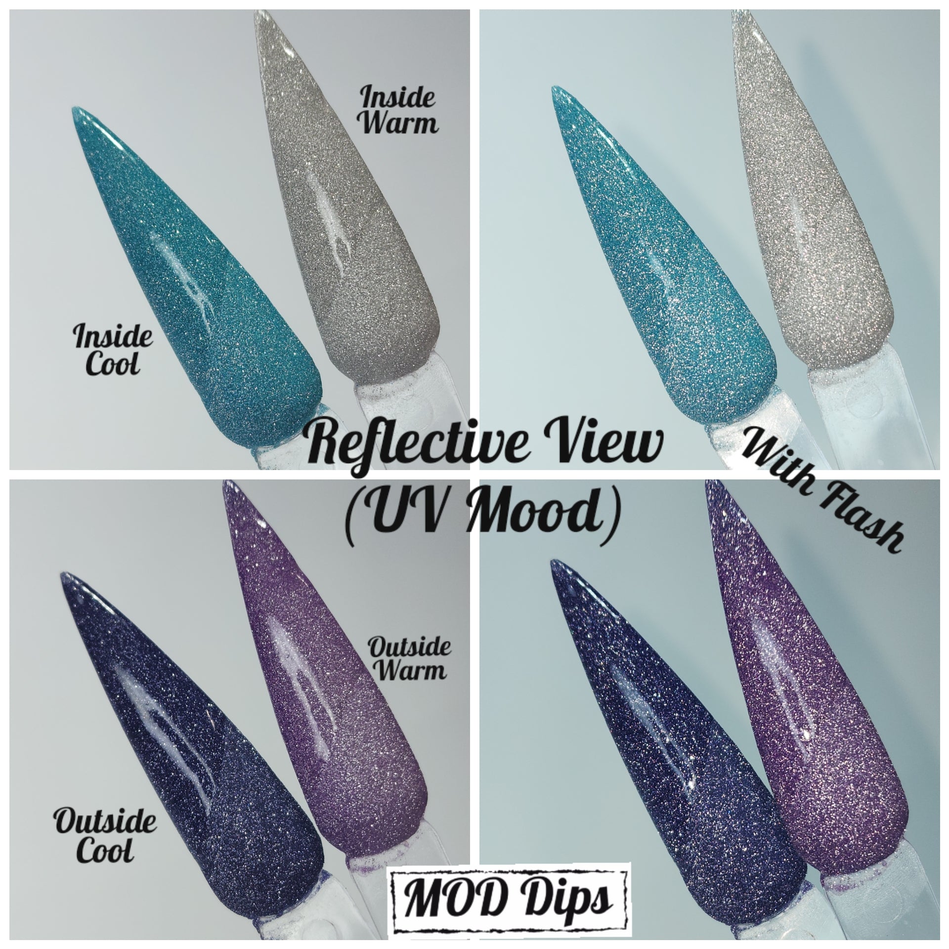 Reflective View (UV Mood) – MOD Dips and Glitter Collection