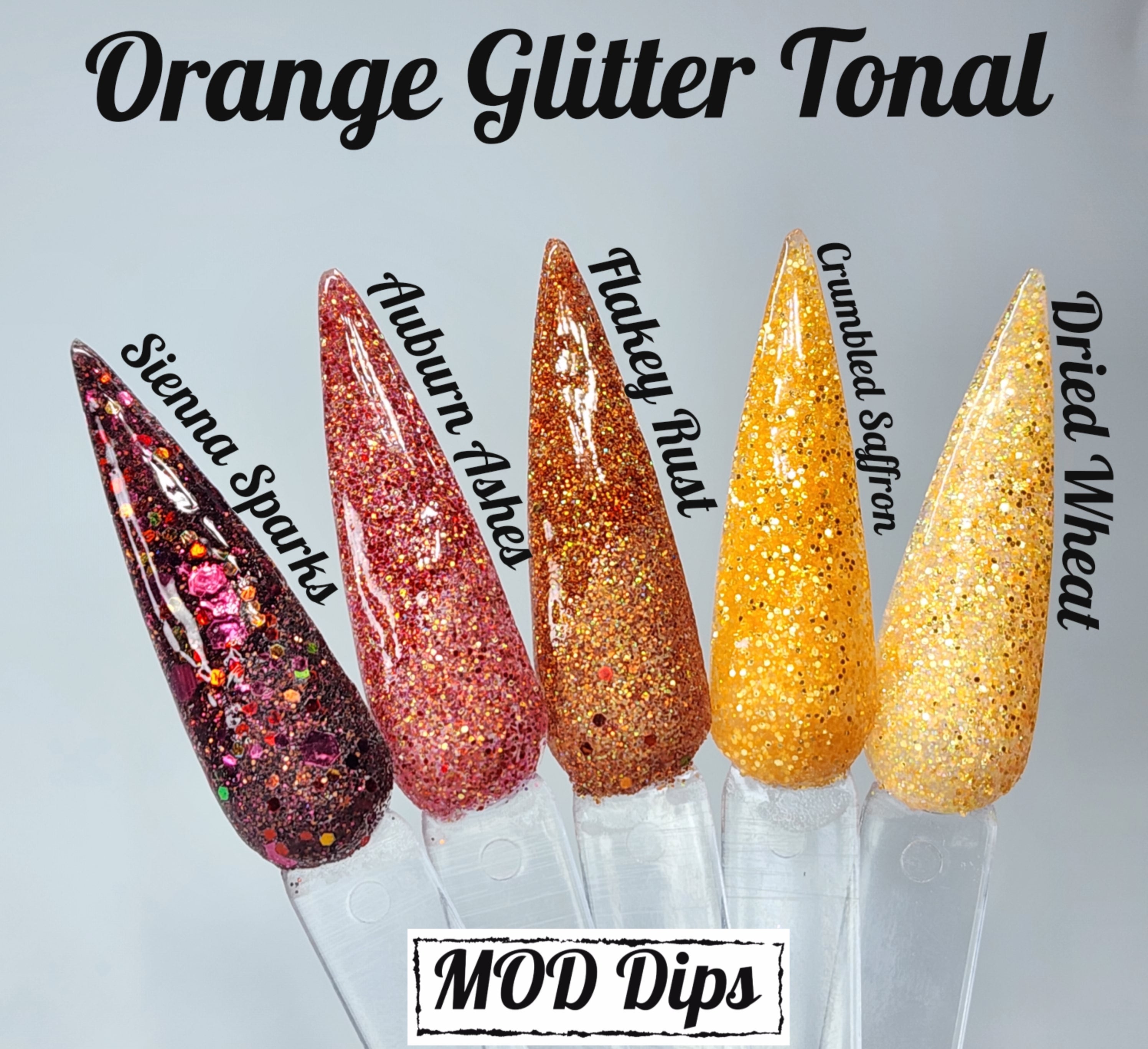 Orange Glitter Tonal Set (Glitter) – MOD Dips and Glitter Collection
