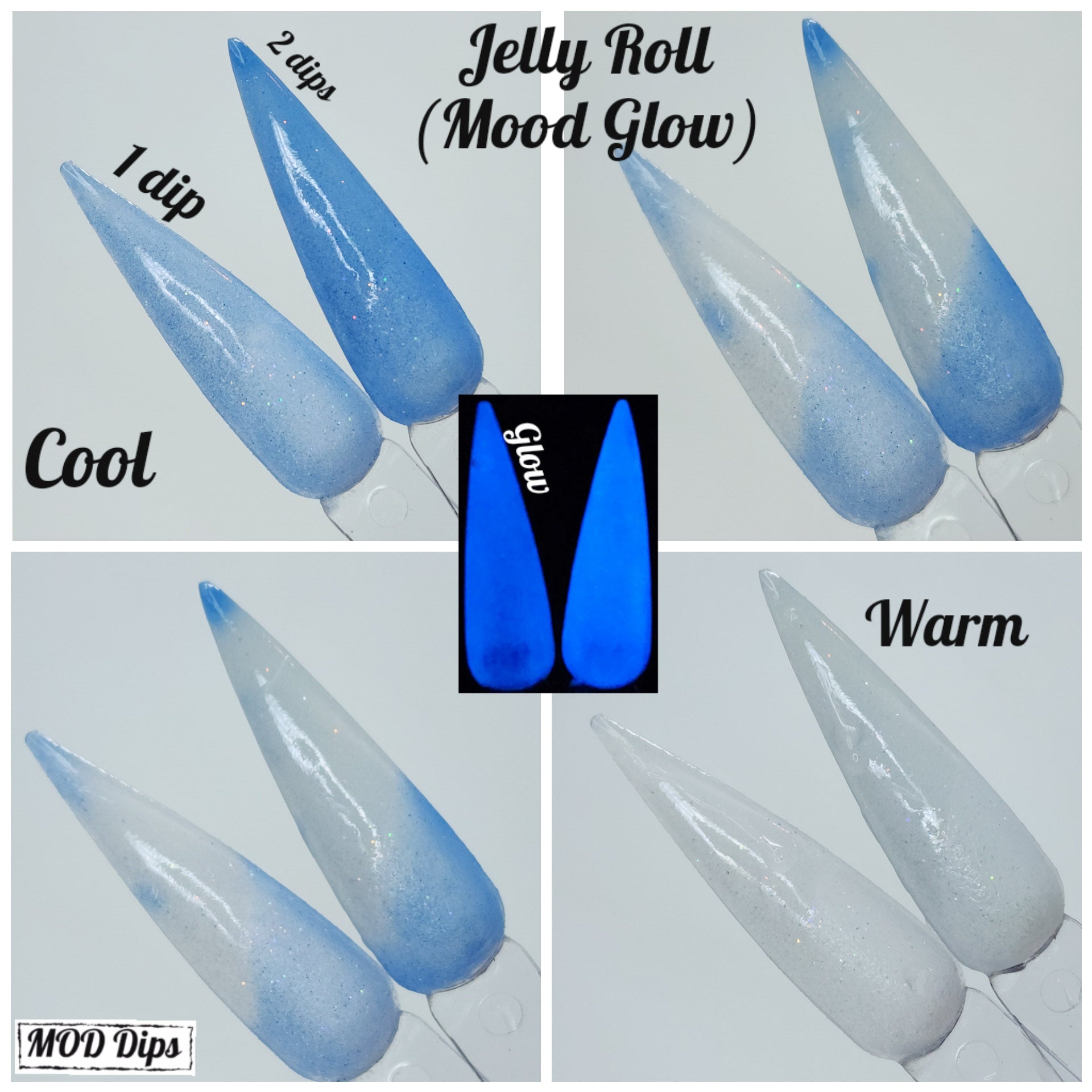 Jelly Roll (Mood Glow) (Glitter) – MOD Dips and Glitter Collection