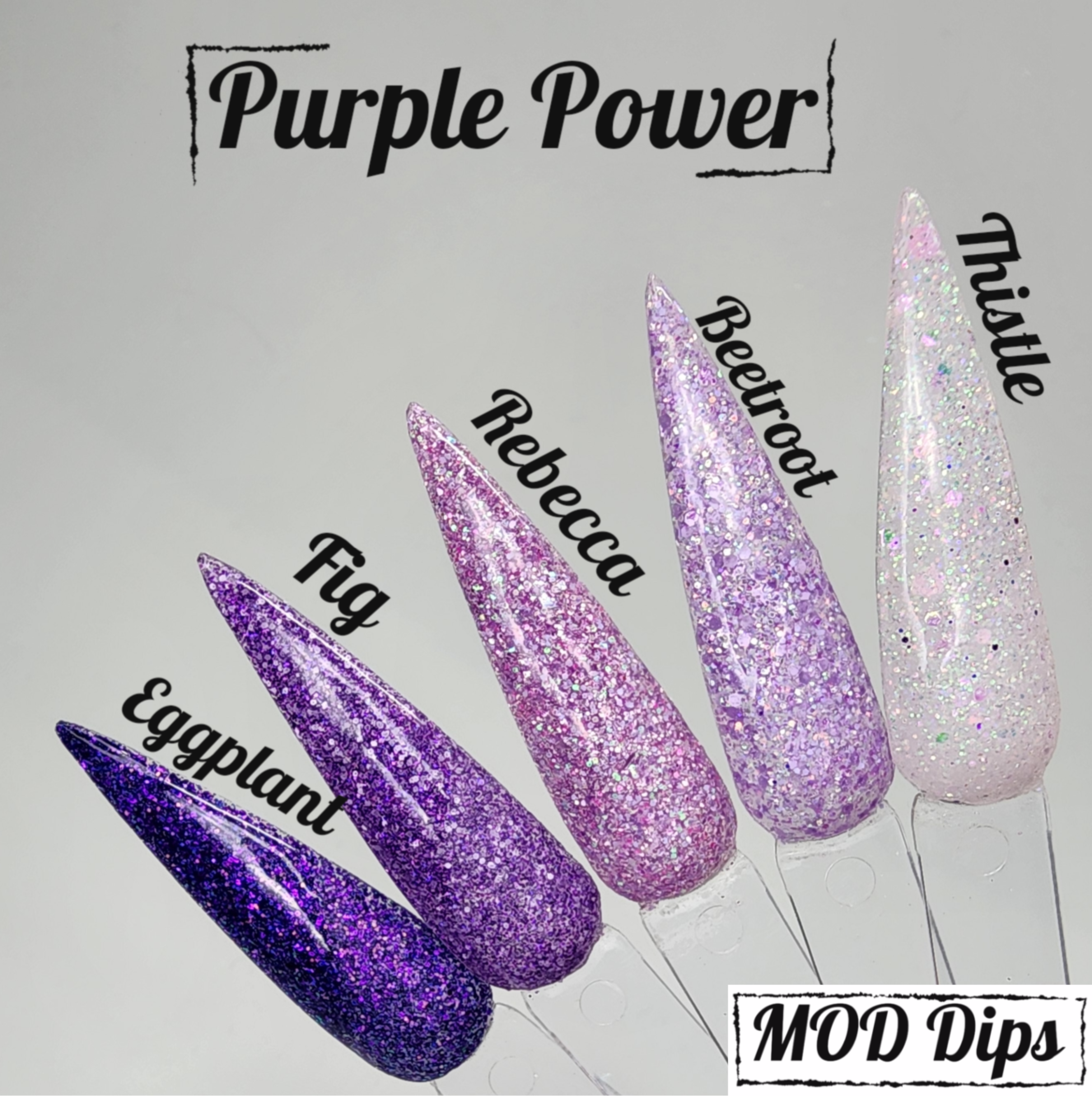 Purple Power Tonal Set (Glitter) – MOD Dips and Glitter Collection